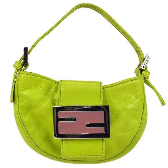 Fendi | Bags | Fendi Light Green Lambskin Handbag 59346 | Poshmark